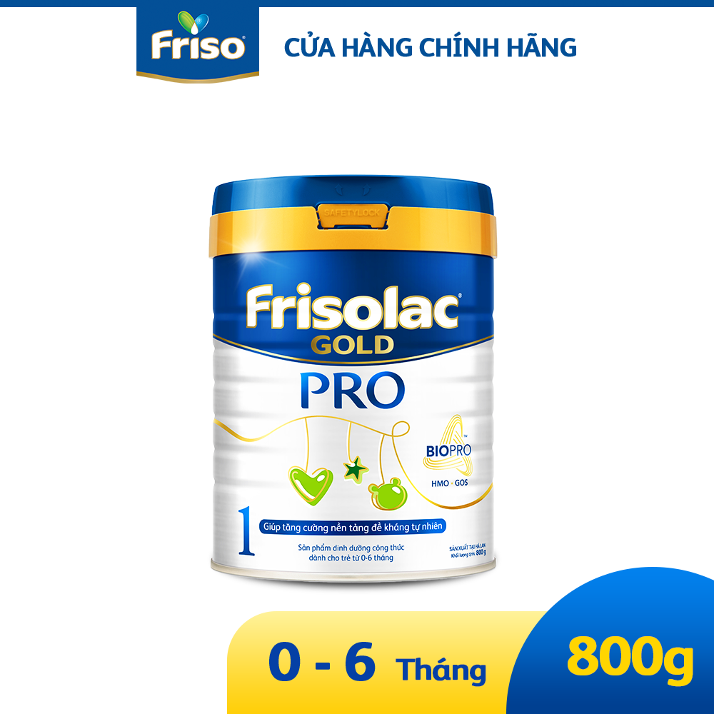 Sữa công thức Frisolac Gold Pro 1 800G cho bé 0-6 tháng – Friso Vietnam