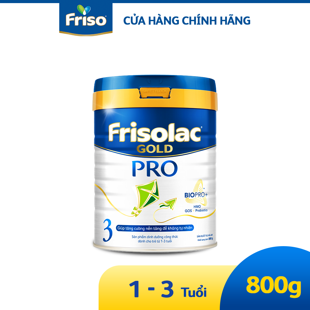 Sữa công thức Frisolac Gold Pro 3 800G cho bé 1-3 tuổi – Friso Vietnam